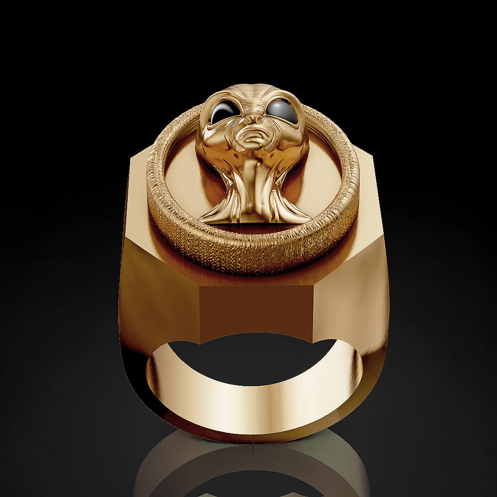 Alien MAN Ring - 3D Model by ZaraHM