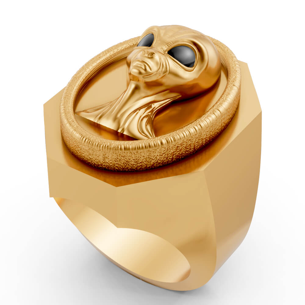 Alien MAN Ring - 3D Model by ZaraHM