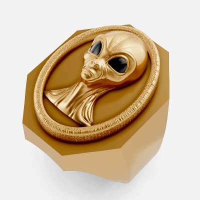 Alien MAN Ring - 3D Model by ZaraHM