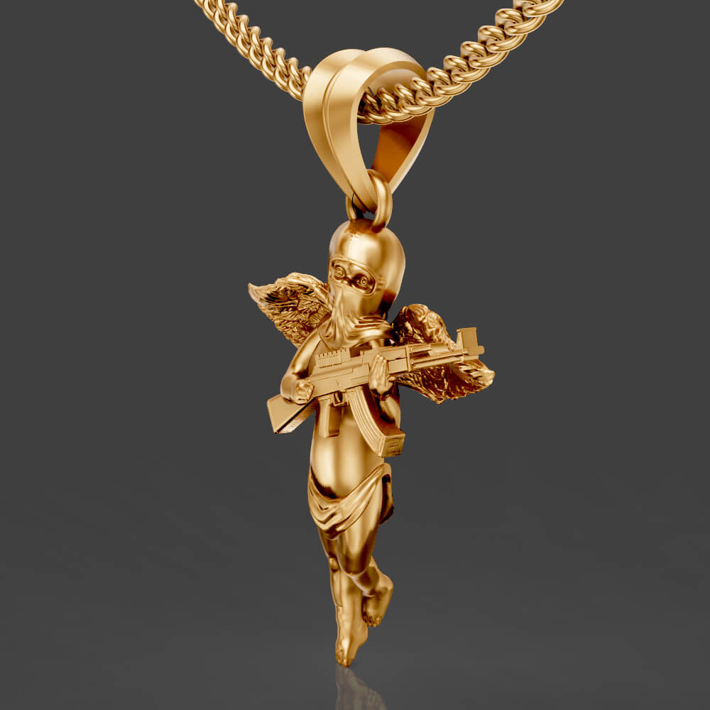 Angel Gunman Pendant - 3D Model by ZaraHM
