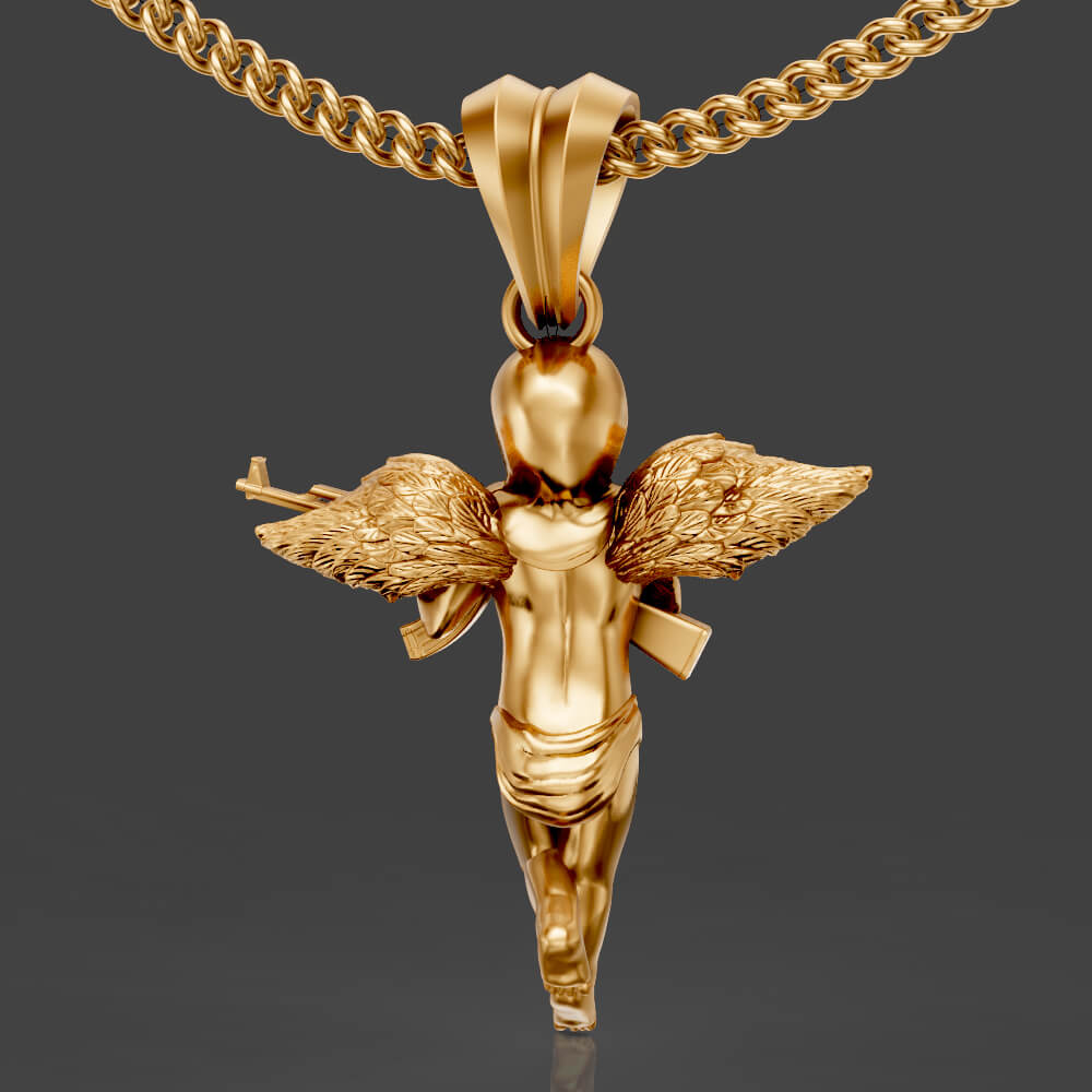 Angel Gunman Pendant - 3D Model by ZaraHM