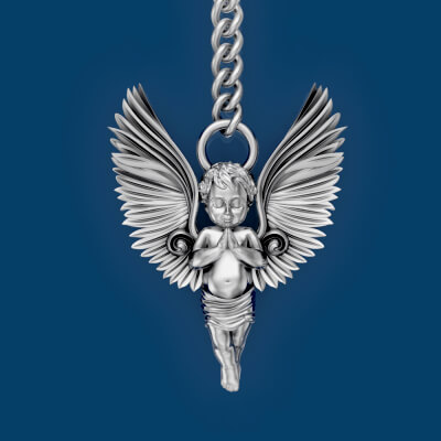 Angel Key Holder Shining Key Holder - 3D Model by ZaraHM