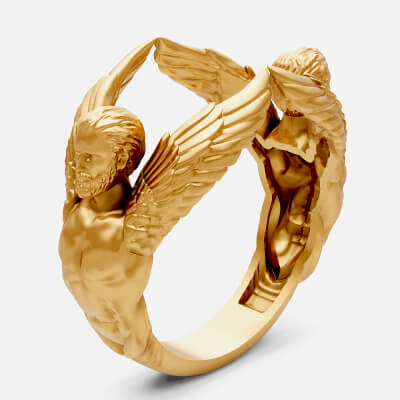 Angel Man Ring - 3D Model by ZaraHM