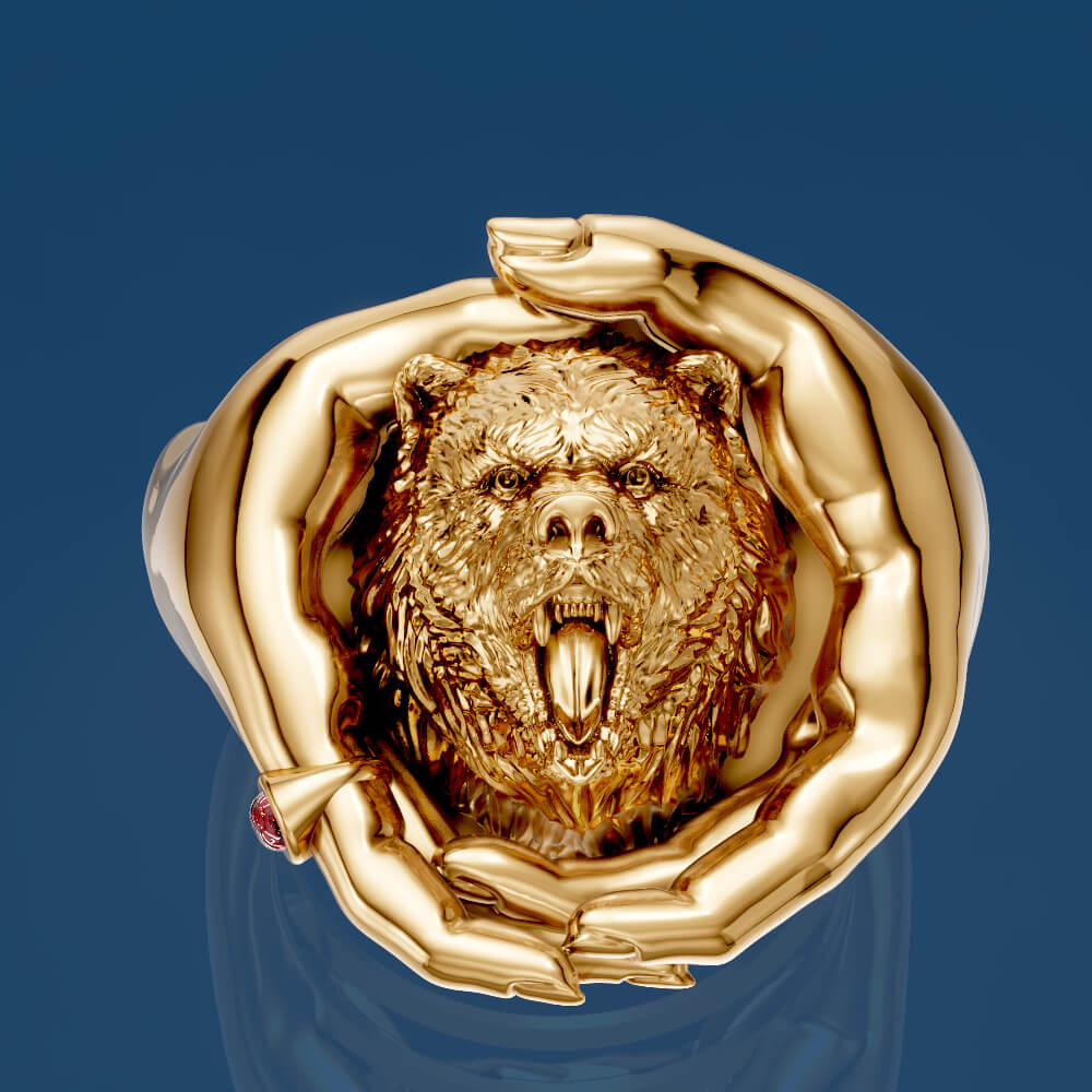 Bear Man Ring - 3D Model by ZaraHM