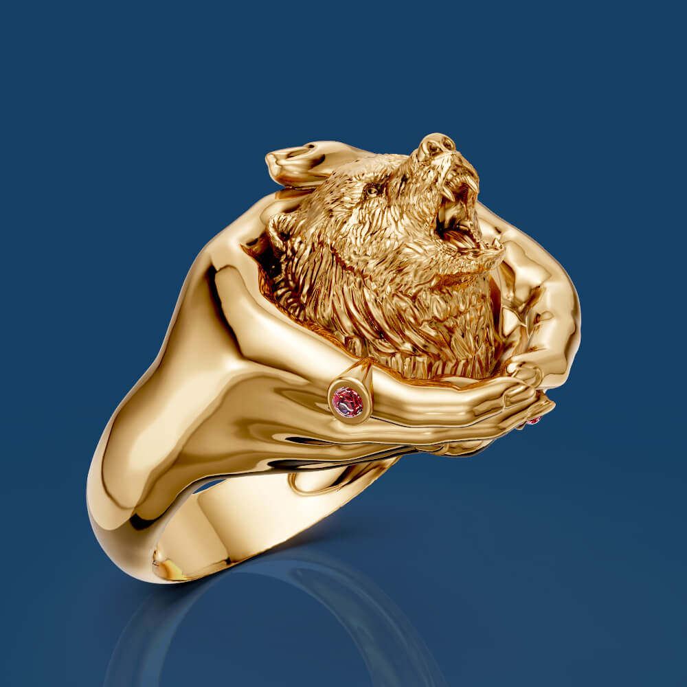 Bear Man Ring - 3D Model by ZaraHM