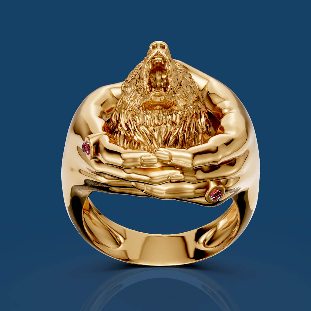 Bear Man Ring - 3D Model by ZaraHM
