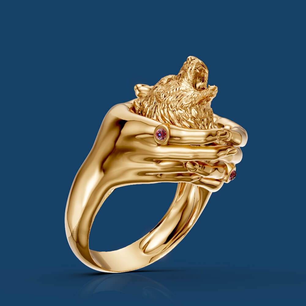 Bear Man Ring - 3D Model by ZaraHM