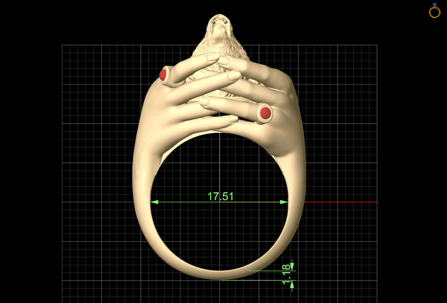Bear Man Ring - 3D Model by ZaraHM