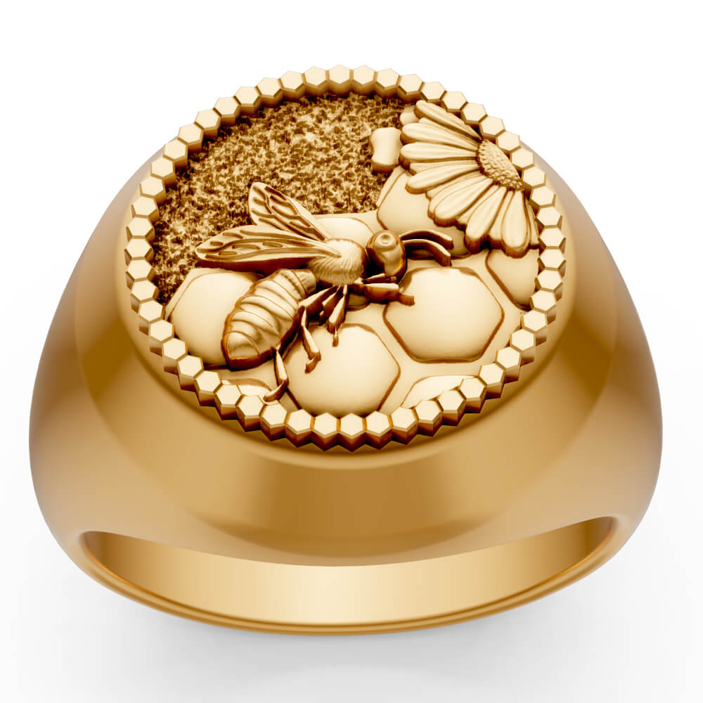 Bee Hive Ring - 3D Model by ZaraHM