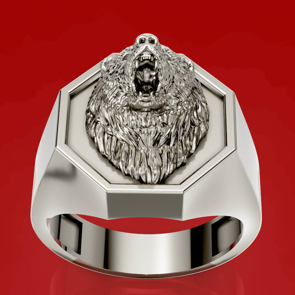 Bear Man Ring - 3D Model by ZaraHM