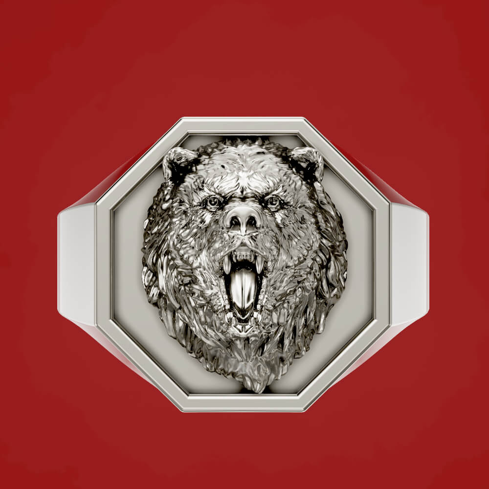 Bear Man Ring - 3D Model by ZaraHM