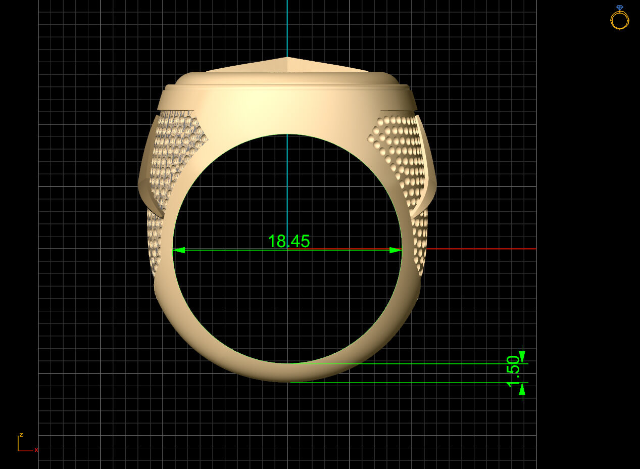 Benz Man Ring - 3D Model by ZaraHM