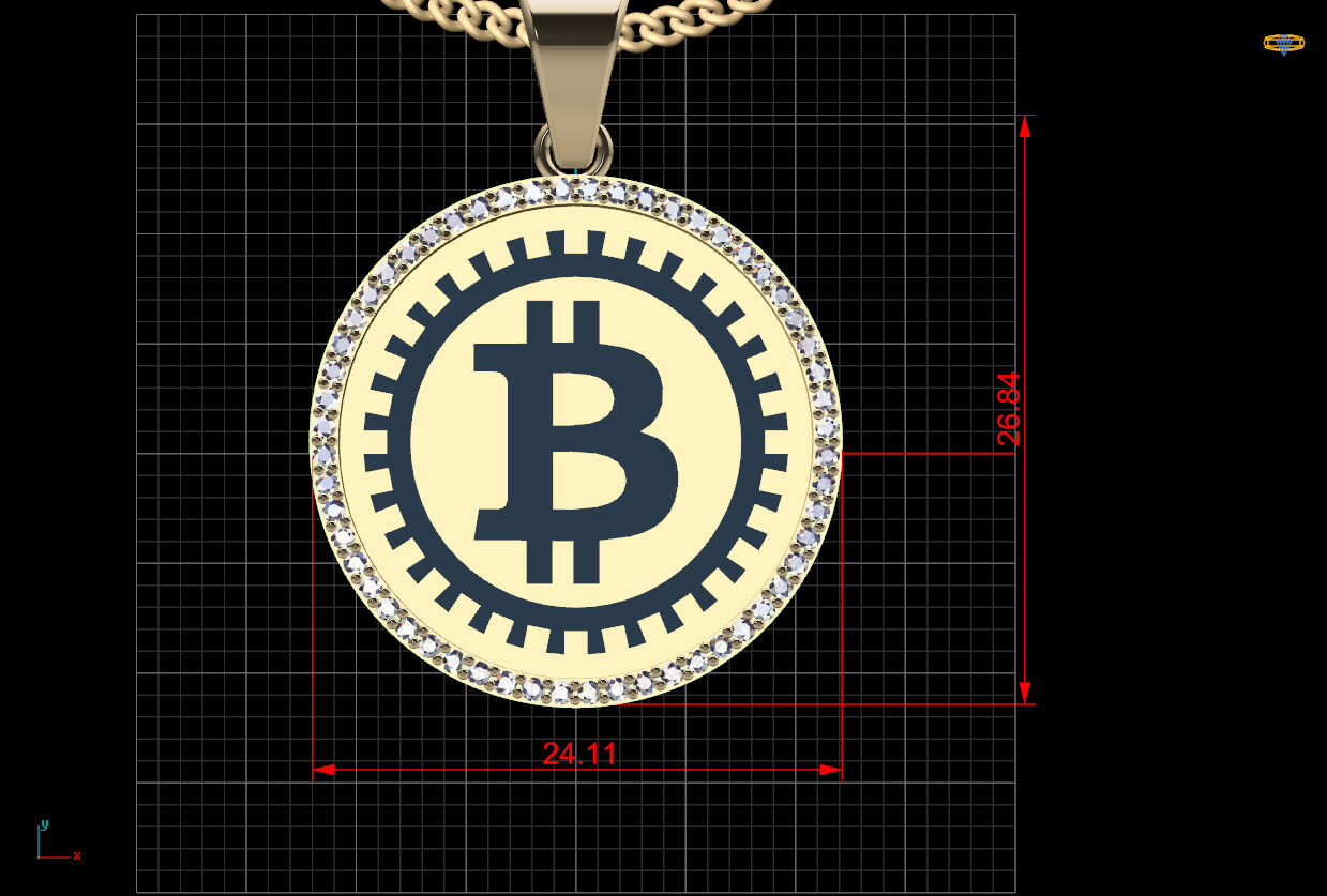 Bitcoin Pendant - 3D Model by ZaraHM