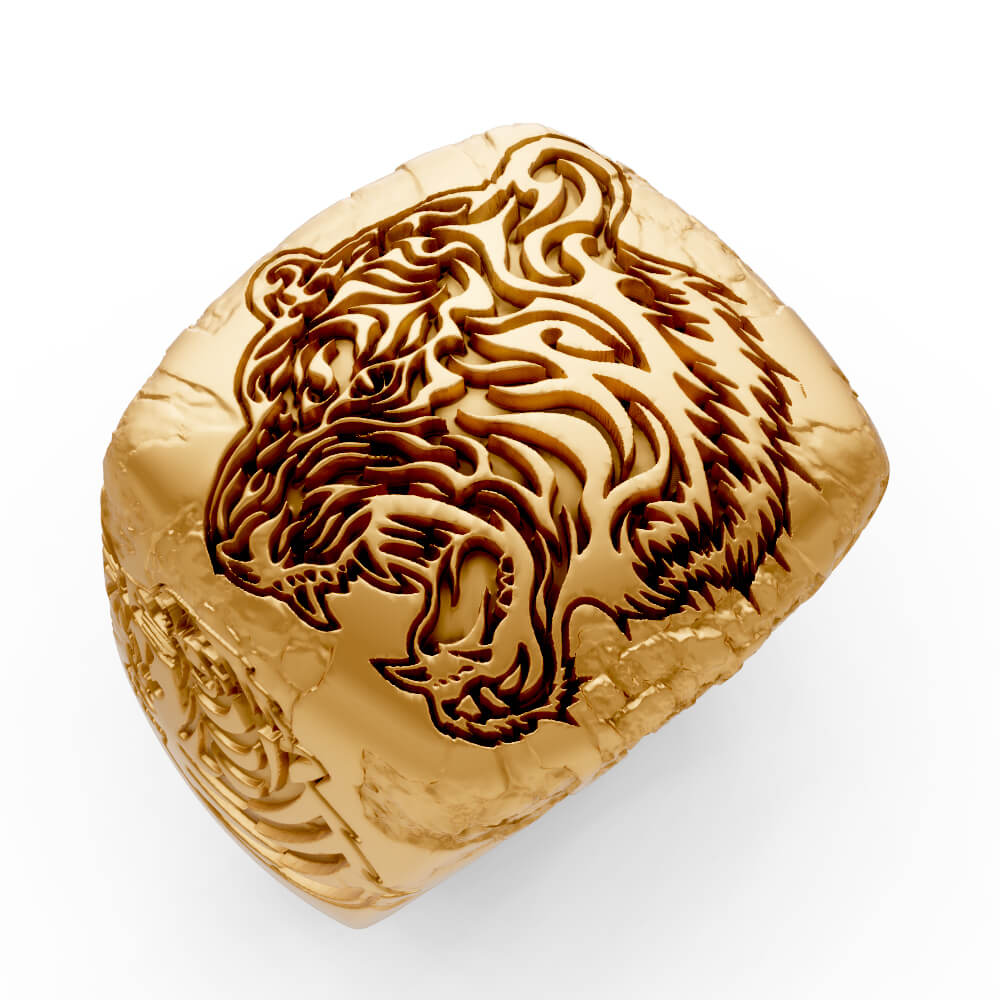 Carving Tiger Ring - 3D Model by ZaraHM
