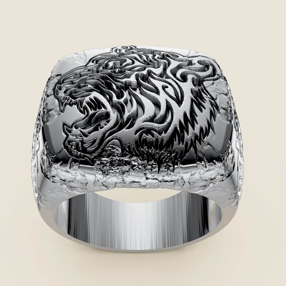 Carving Tiger Ring 3d Model By Zarahm