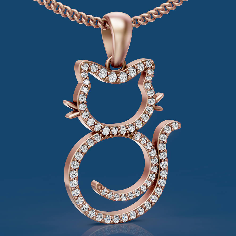 Cat Lux Pendant - 3D Model by ZaraHM