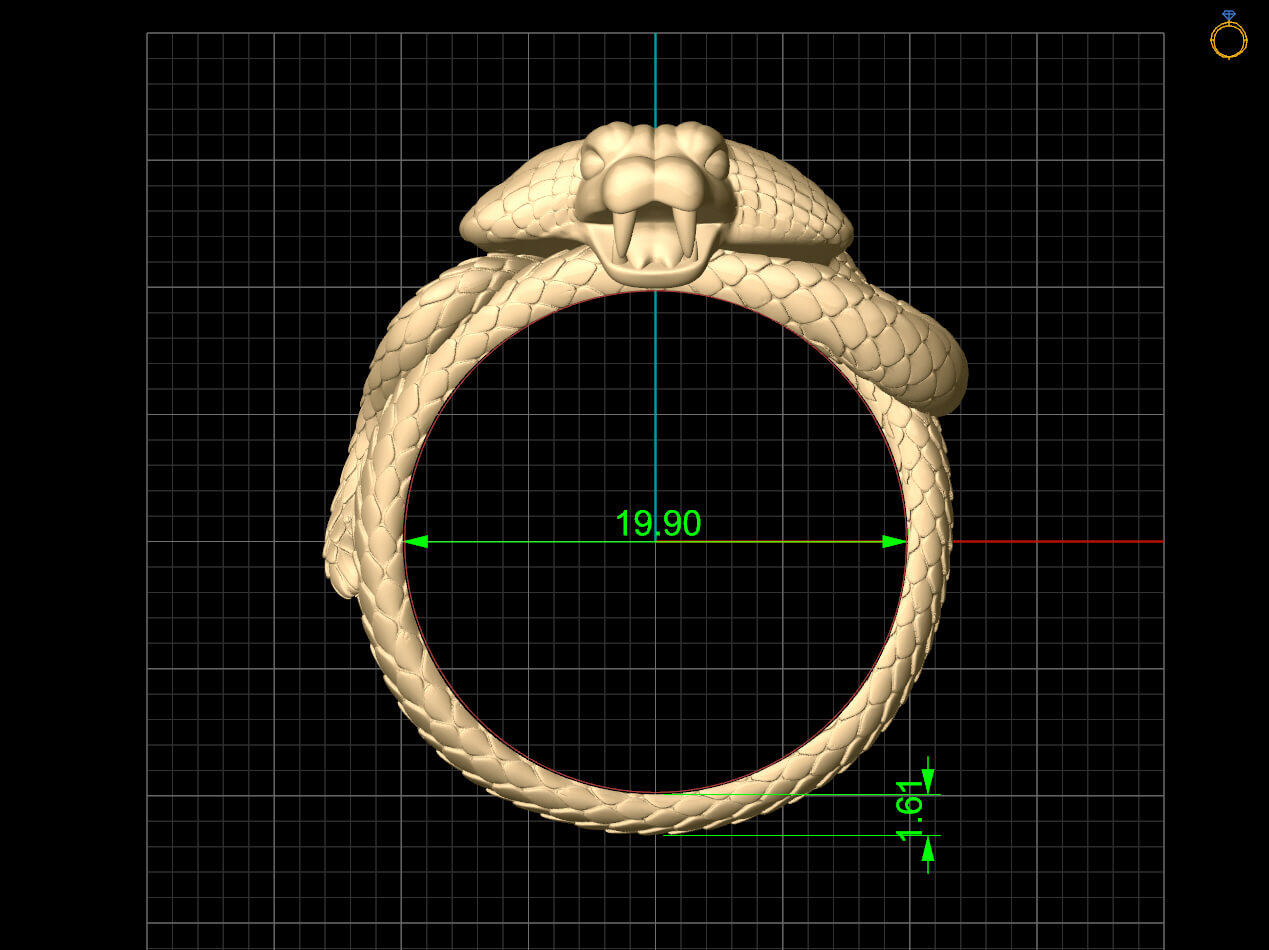 Cobra Snake Ring - 3D Model by ZaraHM