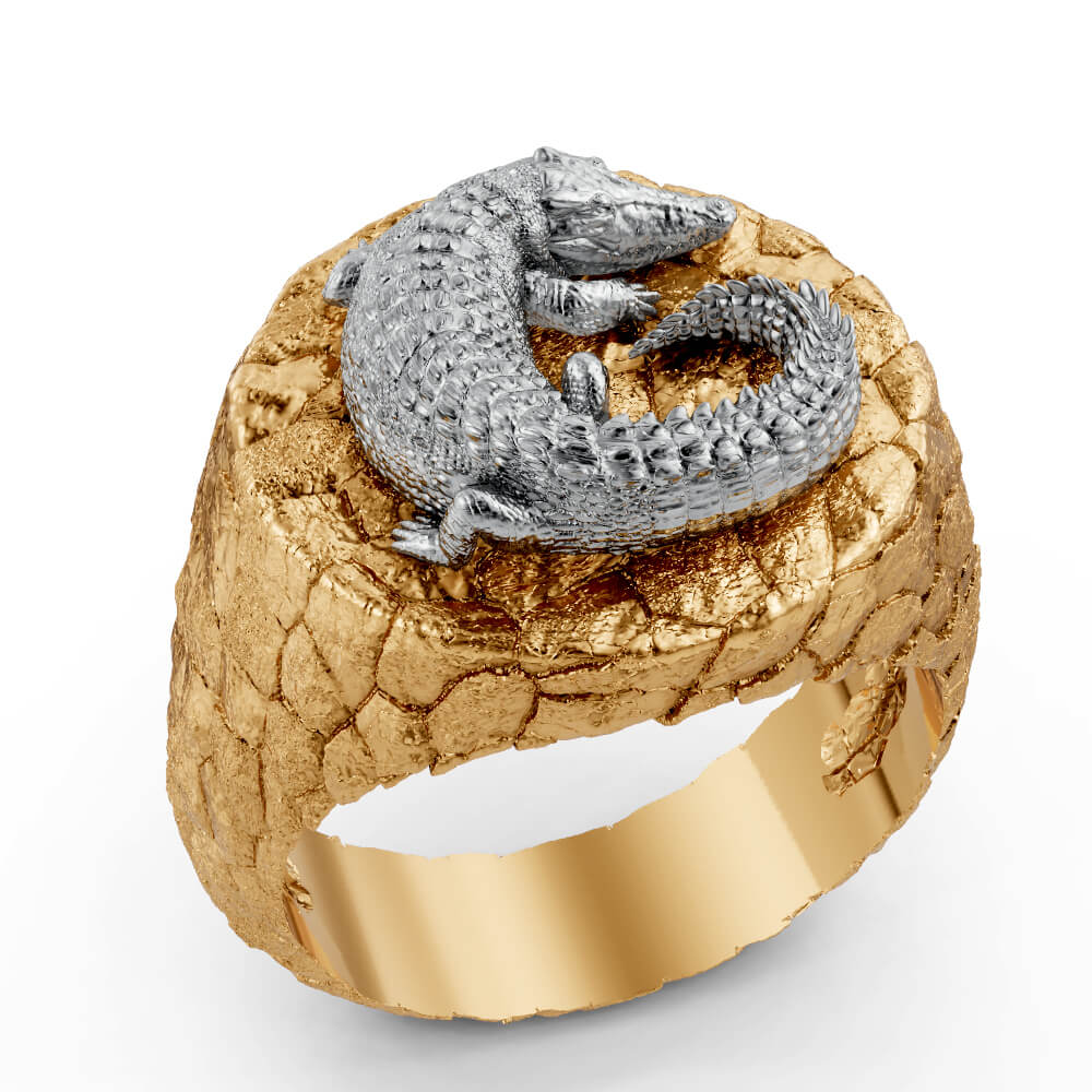 Crocodile Rock Ring - 3D Model by ZaraHM
