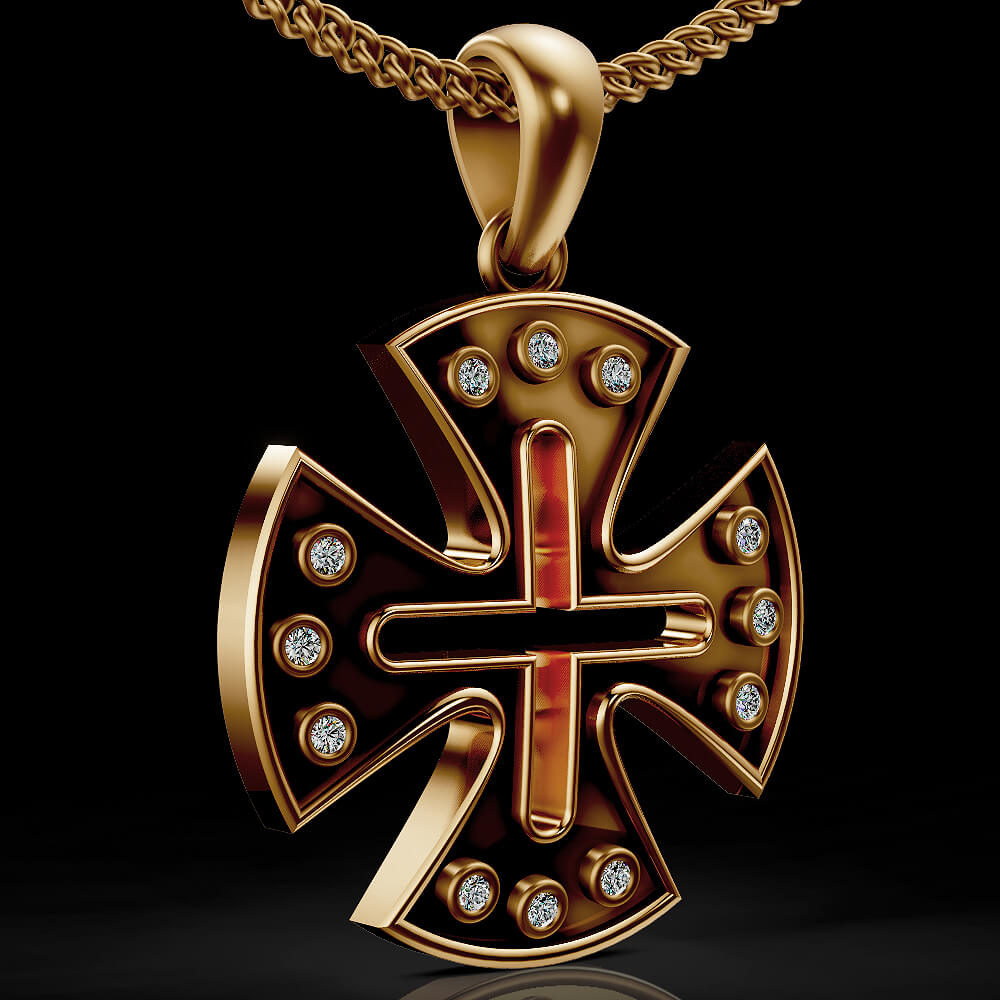 Cross Shield Pendant - 3D Model by ZaraHM