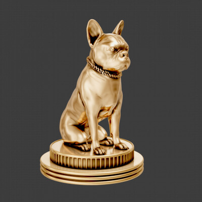 Dog Statue cute luxury - 3D Model by ZaraHM