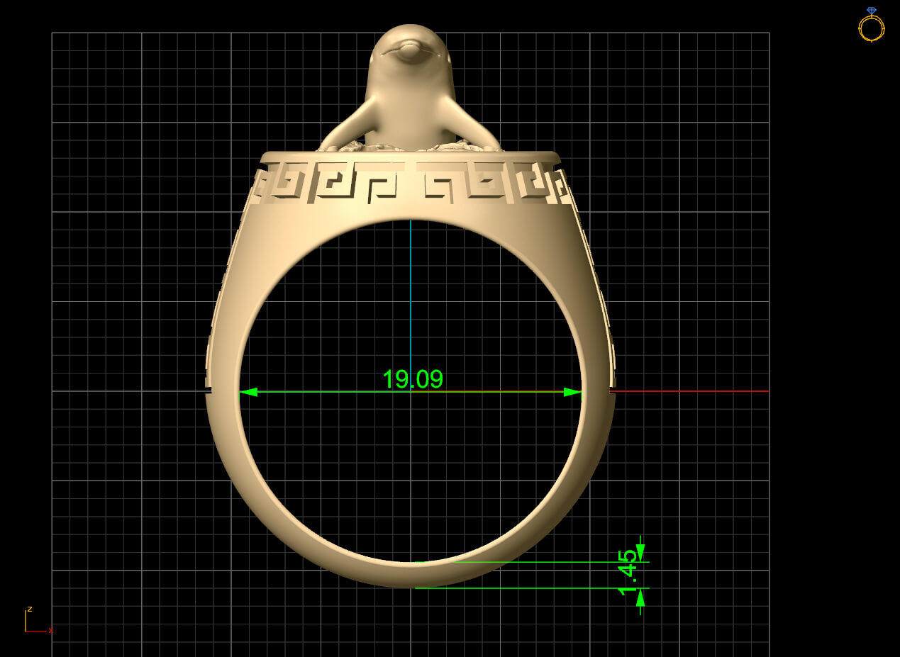 Dolphin Ring - 3D Model by ZaraHM
