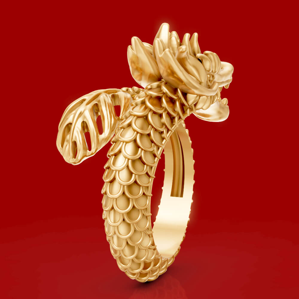 Dragon Man Ring - 3D Model by ZaraHM