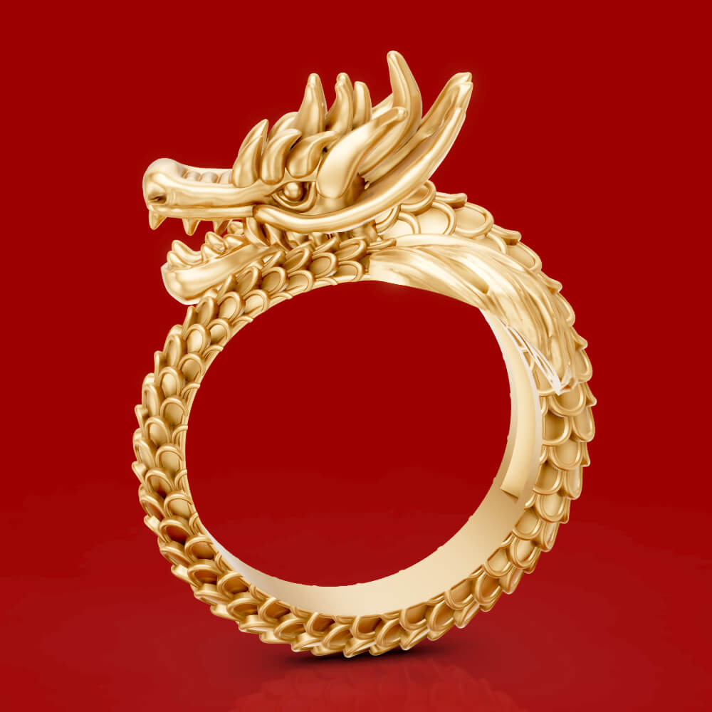 Dragon Man Ring - 3D Model by ZaraHM