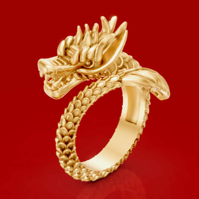 Dragon Man Ring - 3D Model by ZaraHM