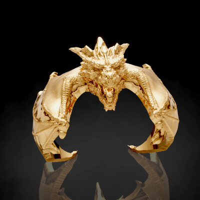 Dragon man Ring - 3D Model by ZaraHM