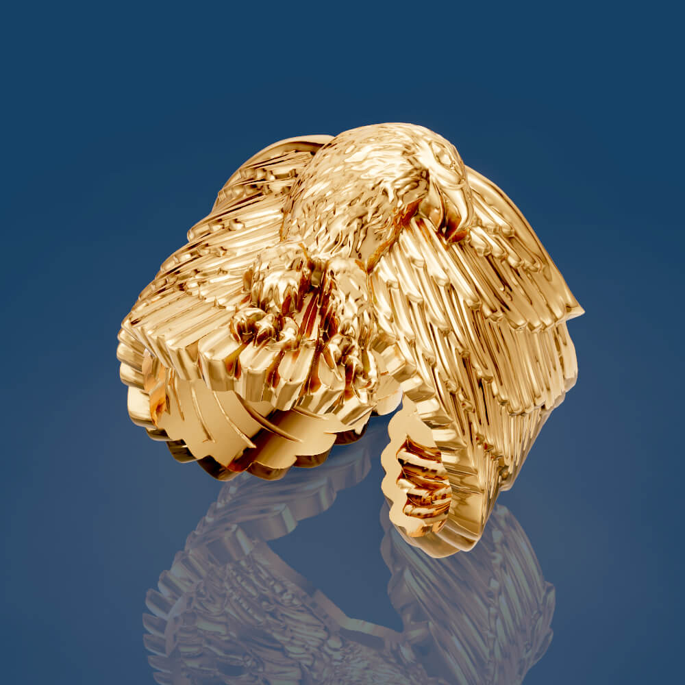 Eagle Man Ring - 3D Model by ZaraHM