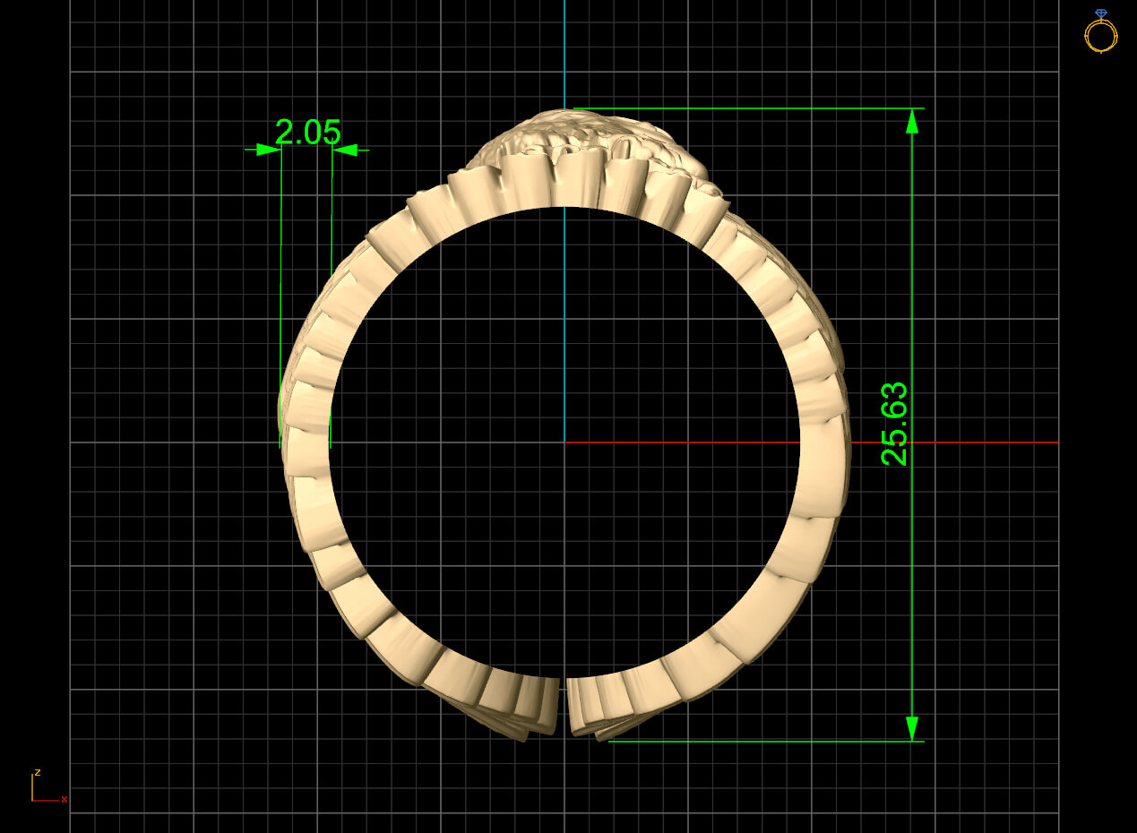 Eagle Man Ring - 3D Model by ZaraHM