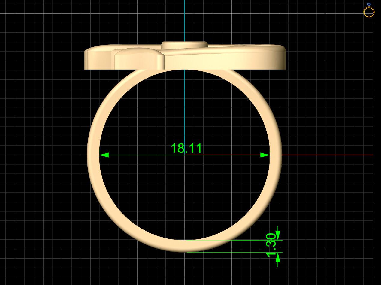 Egyptian Eye Horus Ring - 3D Model by ZaraHM