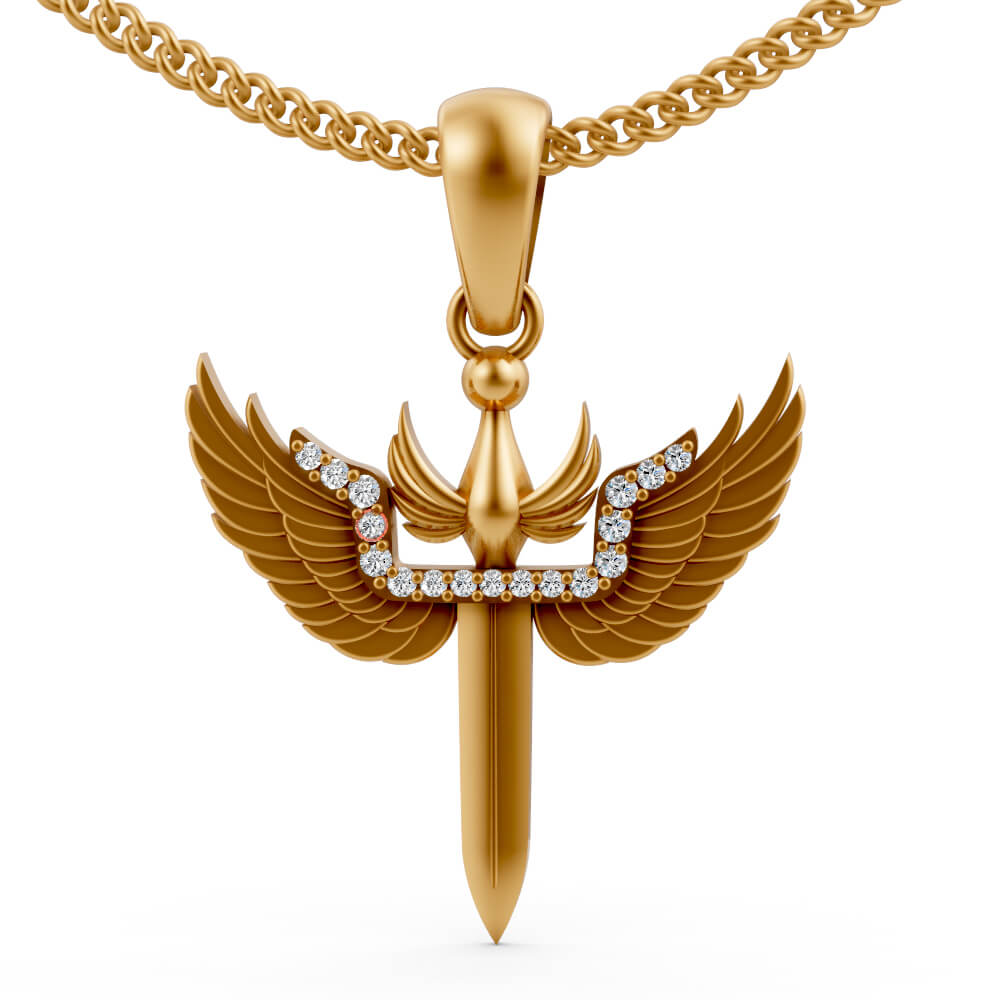 Feather Sword Pendant - 3D Model by ZaraHM