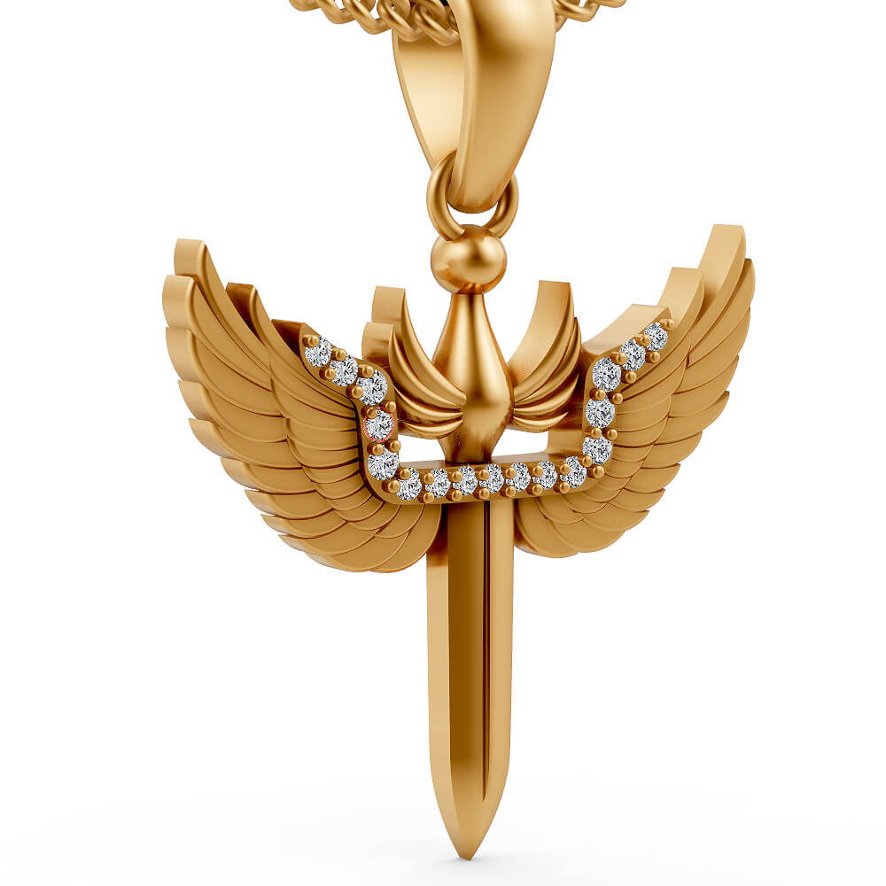 Feather Sword Pendant - 3D Model by ZaraHM