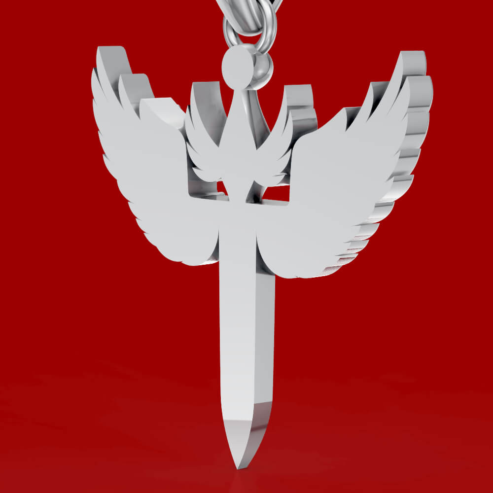 Feather Sword Pendant - 3D Model by ZaraHM