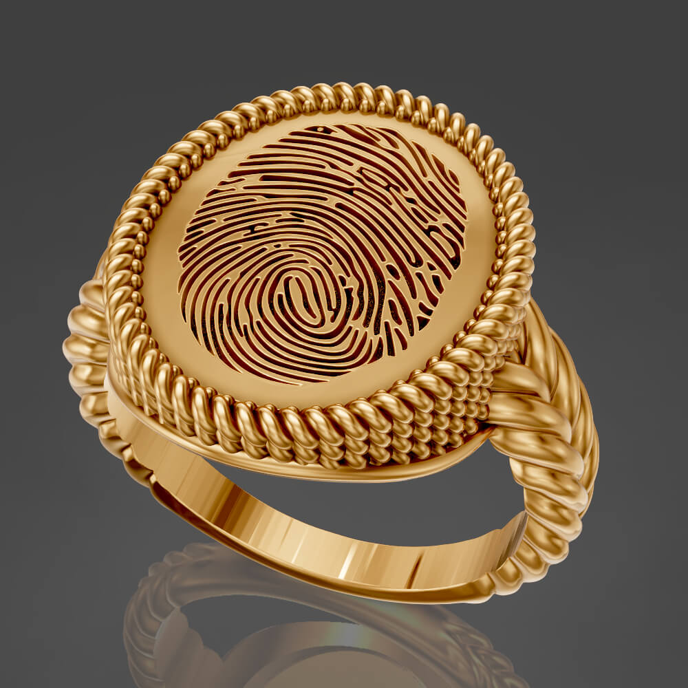 Fingerprint Ring - 3D Model by ZaraHM