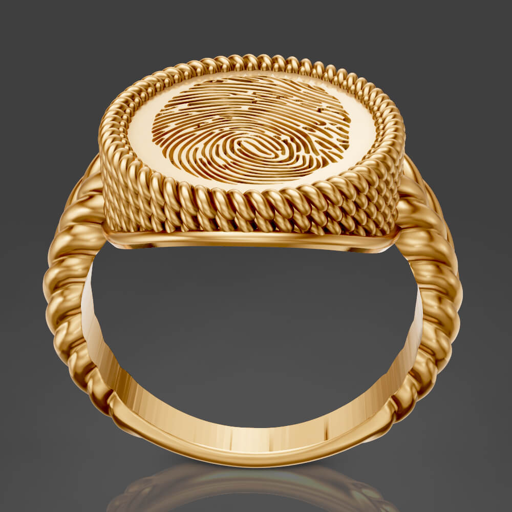 Fingerprint Ring - 3D Model by ZaraHM