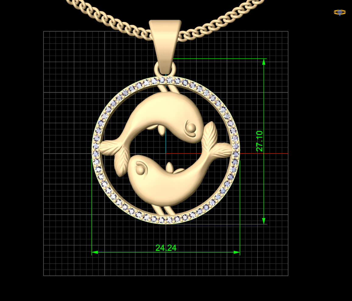 Fish Lux Pendant - 3D Model by ZaraHM