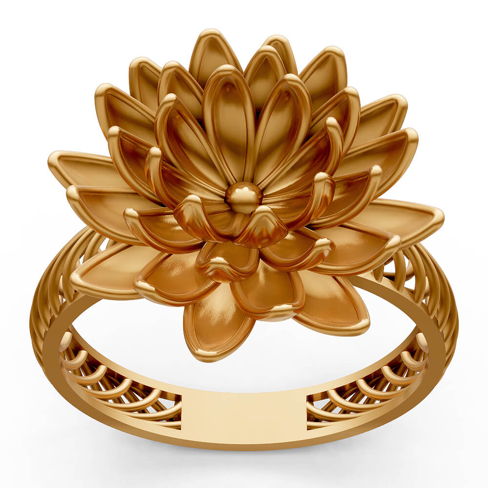 lUX Flower Ring - 3D Model by ZaraHM