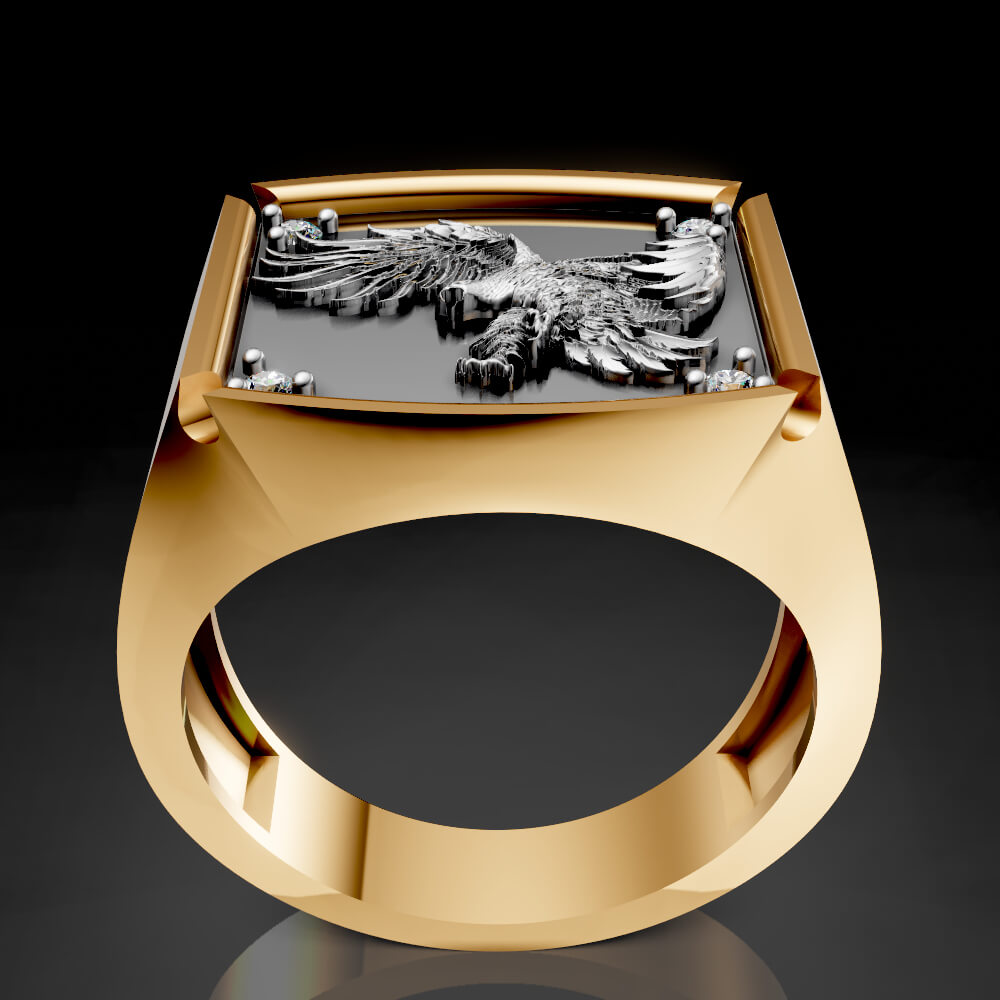 Flying Eagle Ring - 3D Model by ZaraHM