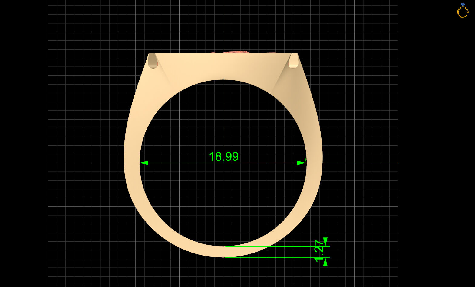 Flying Eagle Ring - 3D Model by ZaraHM