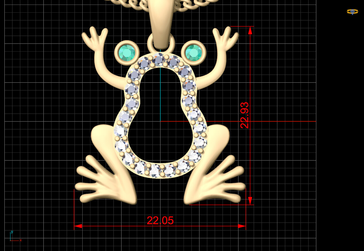 Frog Lux Pendant - 3D Model by ZaraHM