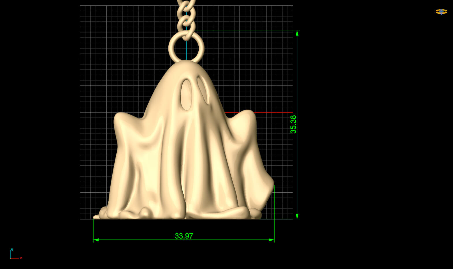 Ghost Key Holder - 3D Model by ZaraHM