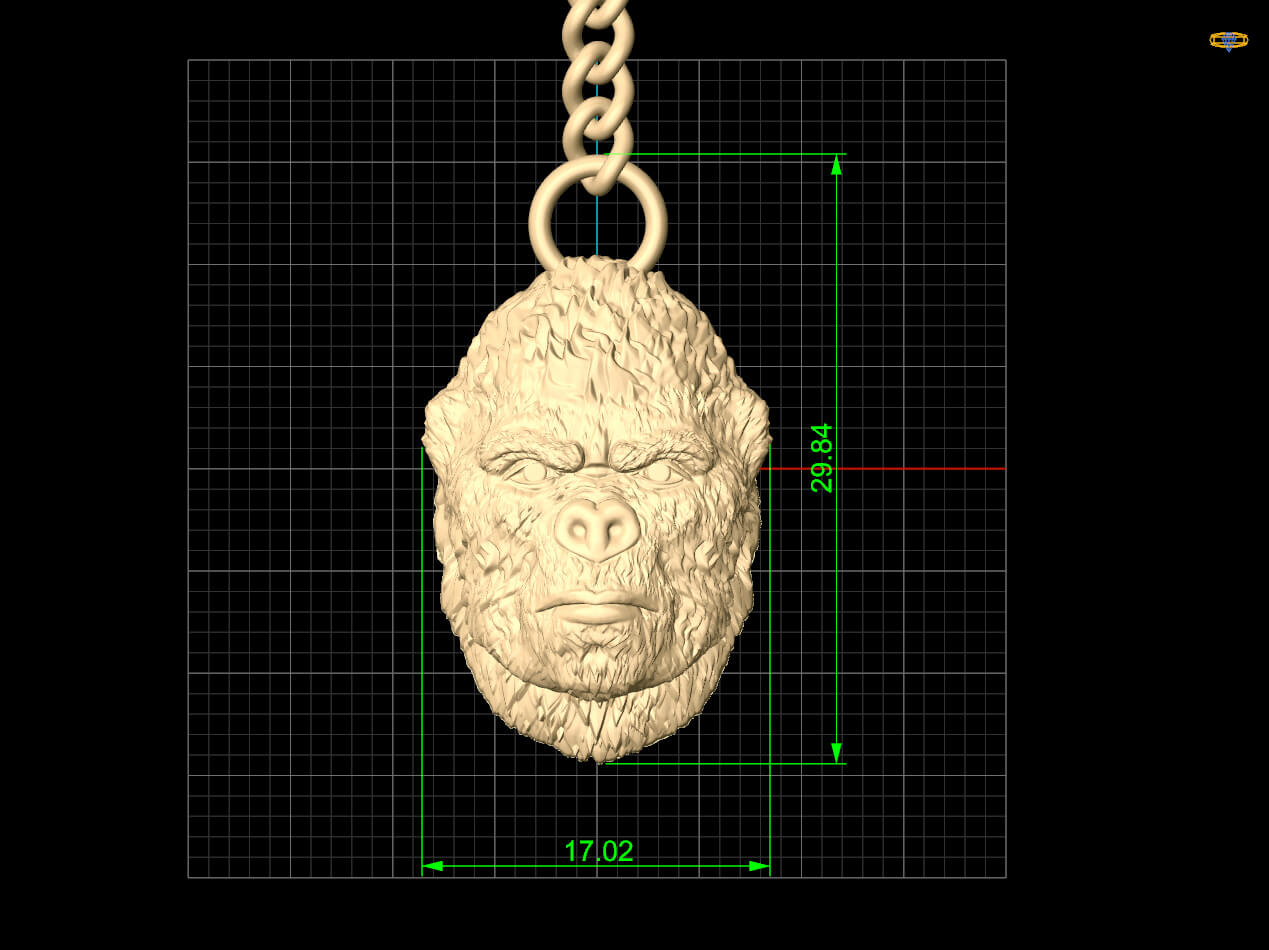 Gorilla Key Holder - 3D Model by ZaraHM