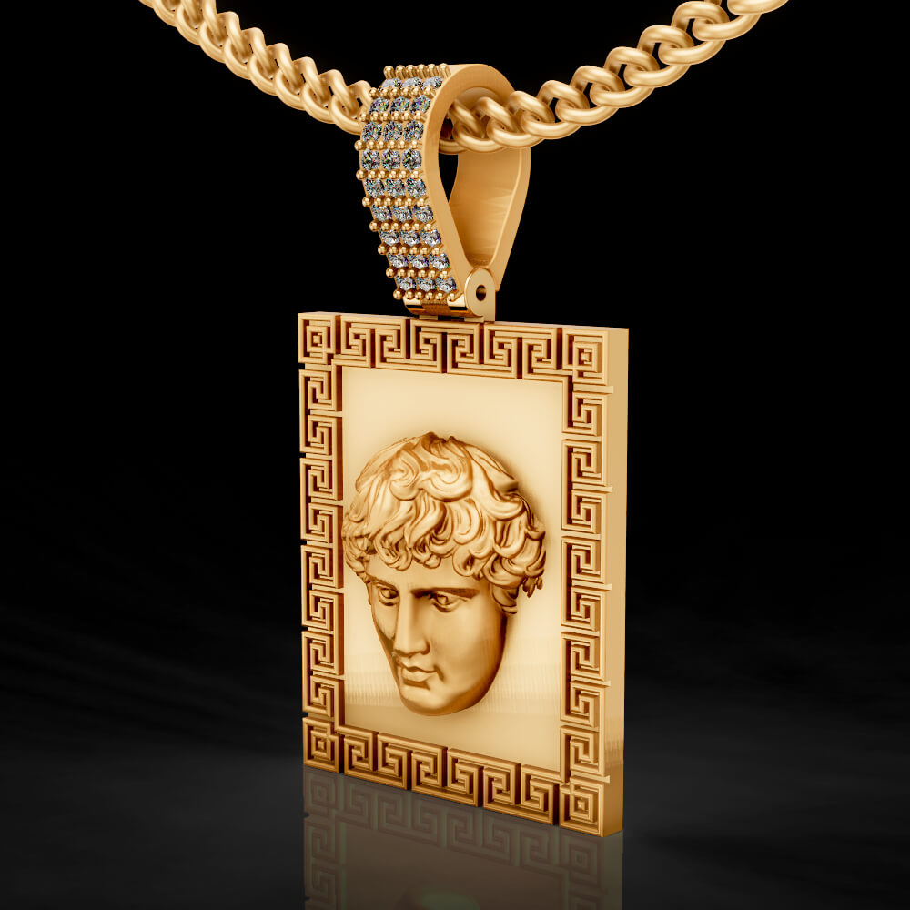 Greek Face Pendant - 3D Model by ZaraHM