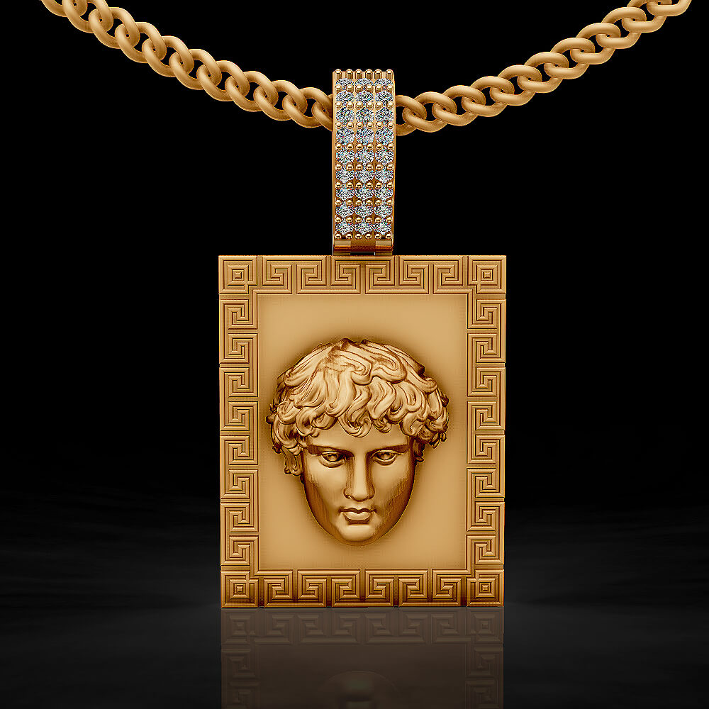 Greek Face Pendant - 3D Model by ZaraHM