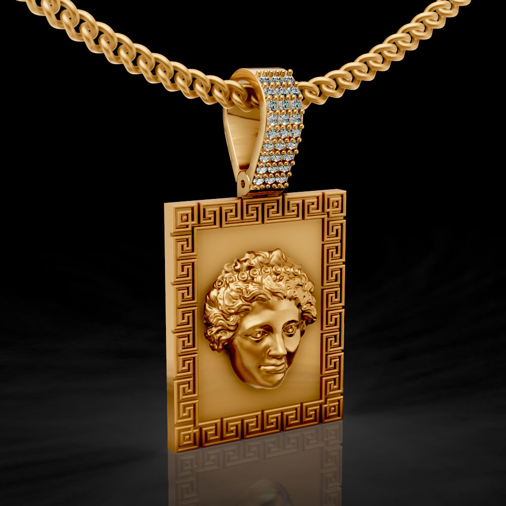 Greek Face Pendant - 3D Model by ZaraHM