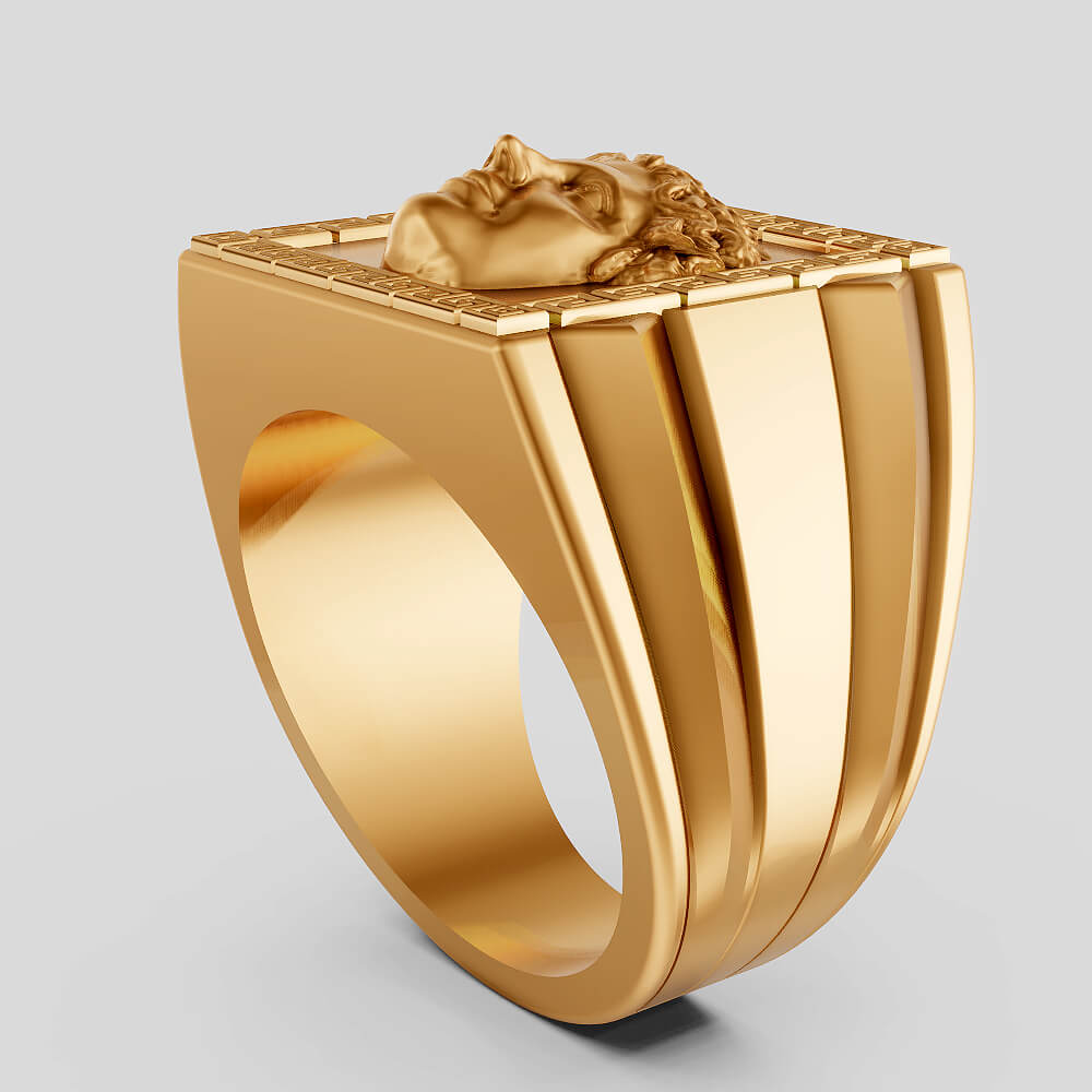 Greek Face Ring - 3D Model by ZaraHM