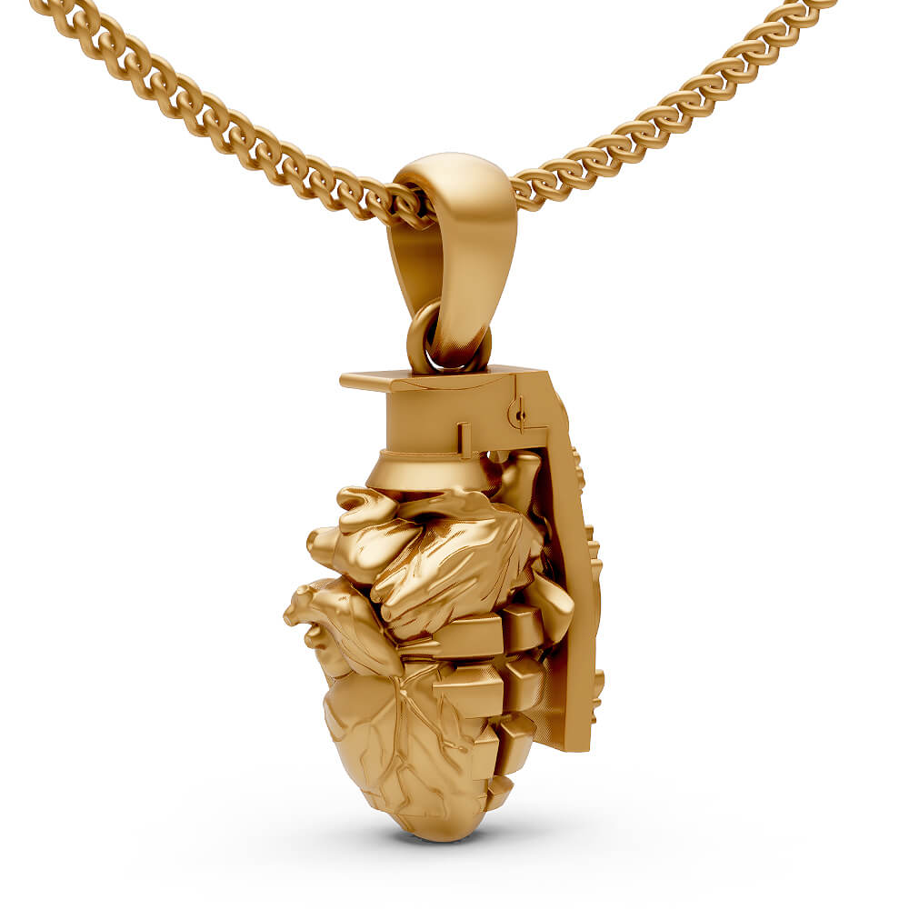 Grenade Pendant - 3D Model by ZaraHM