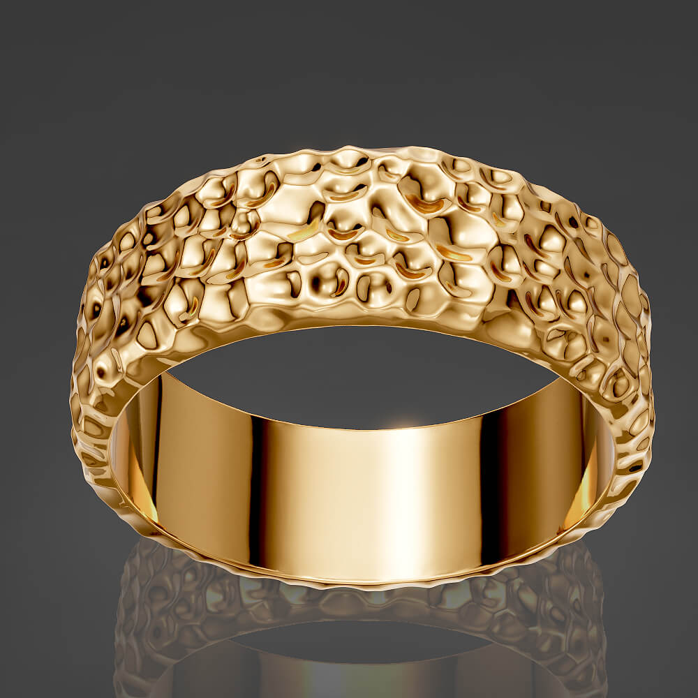 Hammered Lux Ring - 3D Model by ZaraHM